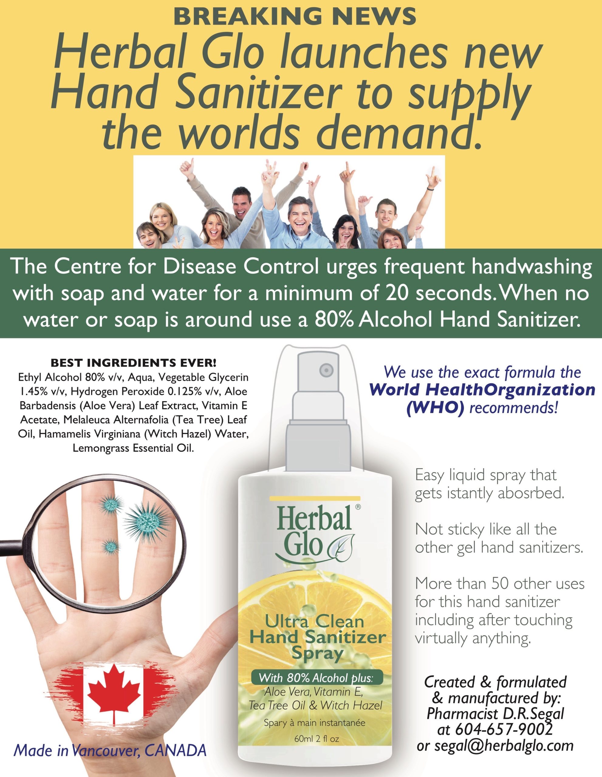 Ultra Clean Hands - Herbal Glo